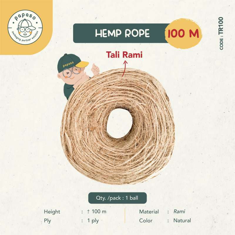 Jual Tali Rami Tali Goni Hemp Rope Tali Vintage Tali Rustic - 100m Di ...