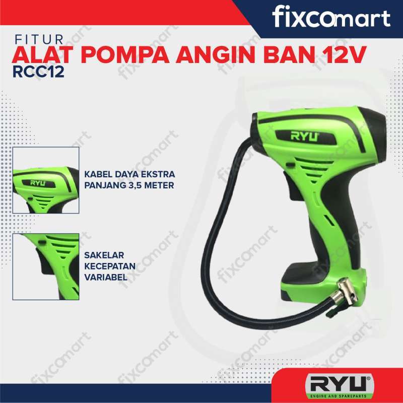 Jual Ryu Rcc12 Mini Air Compressor 12v Di Seller Fixcomart.com Official ...