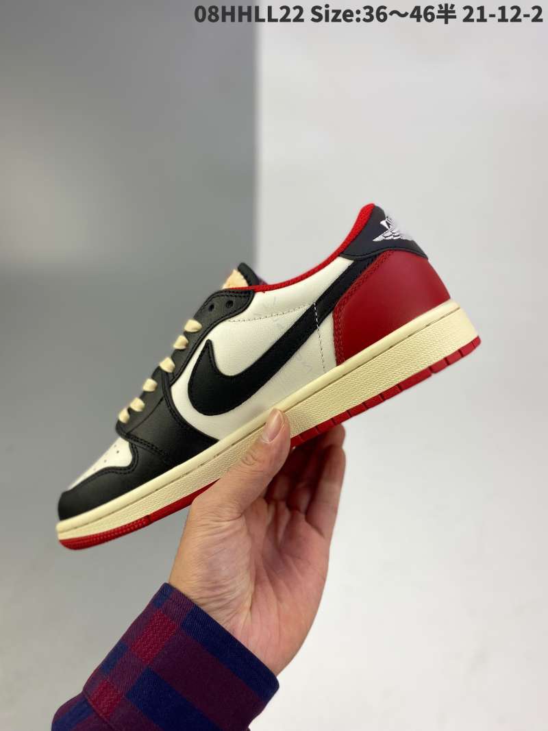 Jual 2 Travis Scott X Fragment X Nike Air Jordan 1 Low Top Black Red ...