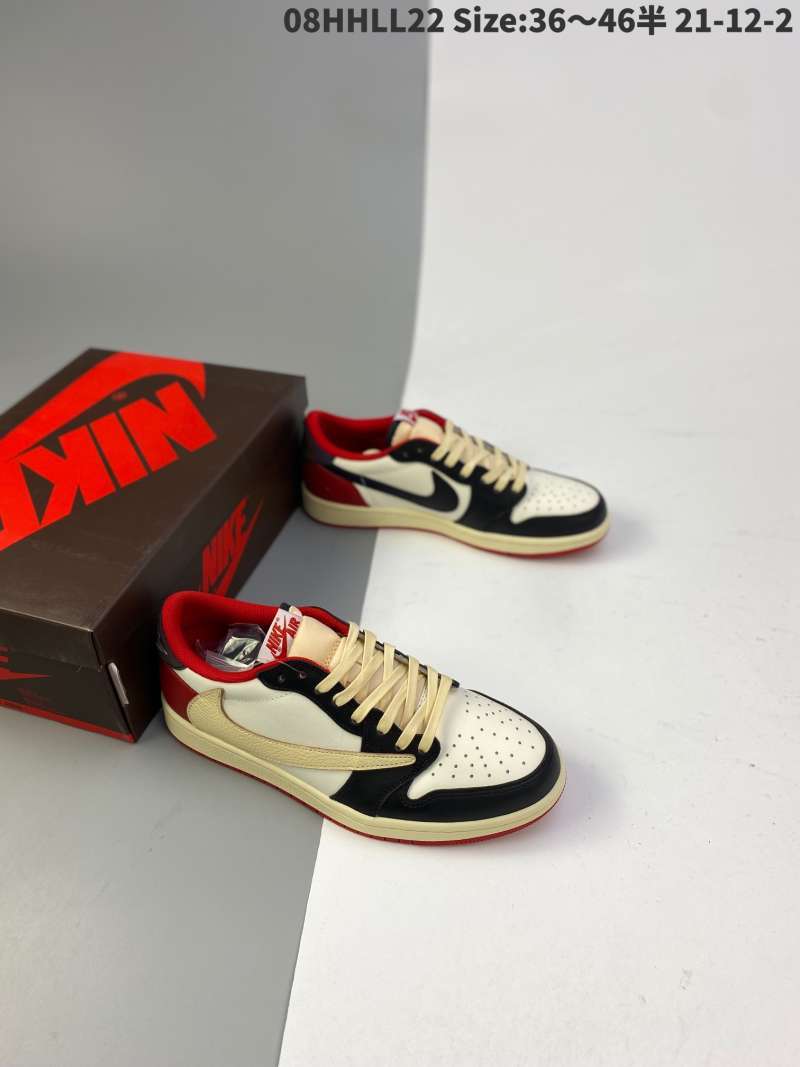 Jual 2 Travis Scott X Fragment X Nike Air Jordan 1 Low Top Black Red ...