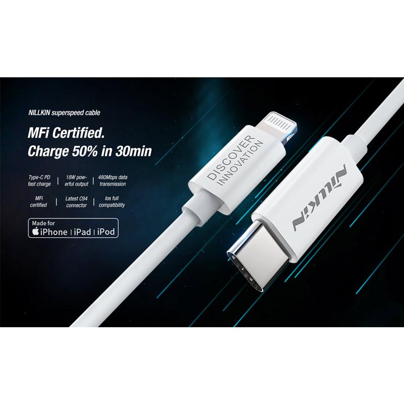 Jual Nillkin MFi Superspeed Cable PD Power Delivery USB-C to Lightning ...