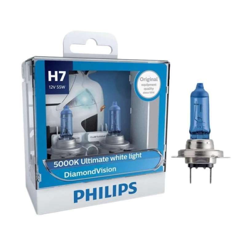 Jual RECOMMENDED LAMPU PHILIPS DIAMOND VISION H7 5000K - BOHLAM LAMPU ...