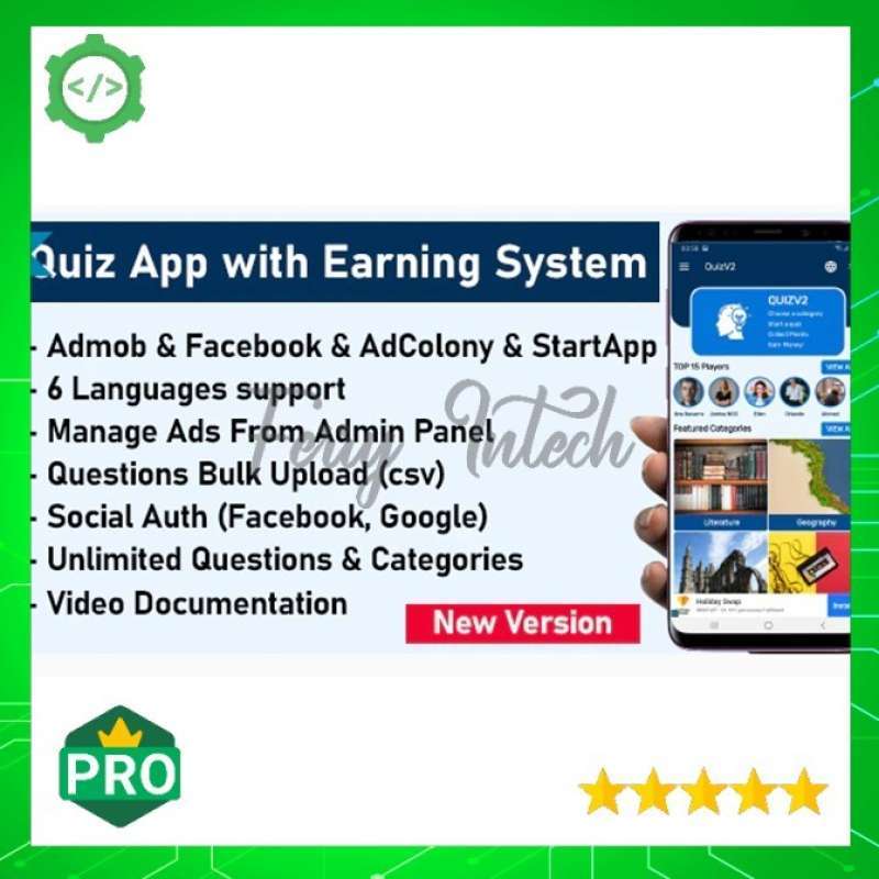 Promo SOURCE CODE QUIZ APP WITH EARNING SYSTEM ADMIN PANEL Diskon 10% ...