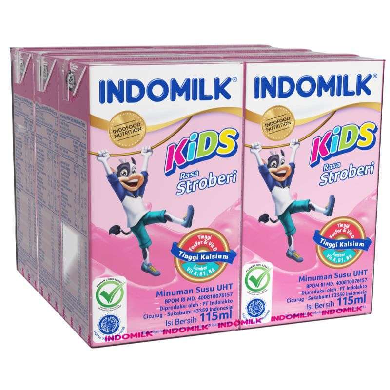 Jual WHS - Indomilk Strawberry Susu UHT Multipack [115 mL/ 6 pcs] di ...
