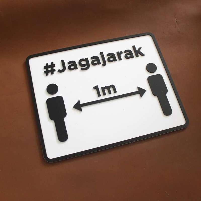 Jual Jaga Jarak Sign Acrylic | 20 X 25 Cm | Sign Board Akrilik Di ...