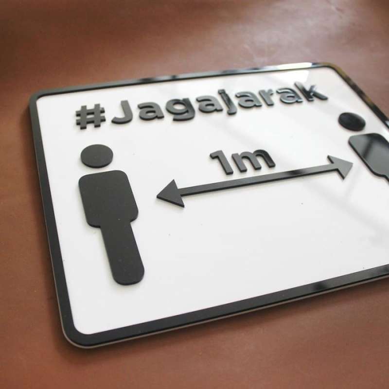 Jual Jaga Jarak Sign Acrylic | 20 X 25 Cm | Sign Board Akrilik Di ...