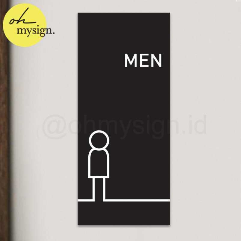 Jual SIGN AKRILIK TOILET MEN | RESTROOM SIGNAGE | LABEL WC AKRILIK ...
