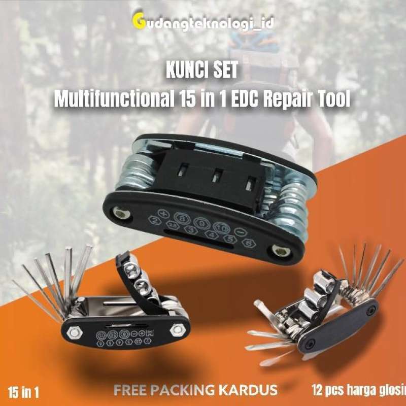 Jual Kunci Set Tool Sepeda Tool Kit Sepeda Kunci Lipat Multifungsi 15 In 1 Di Seller ...