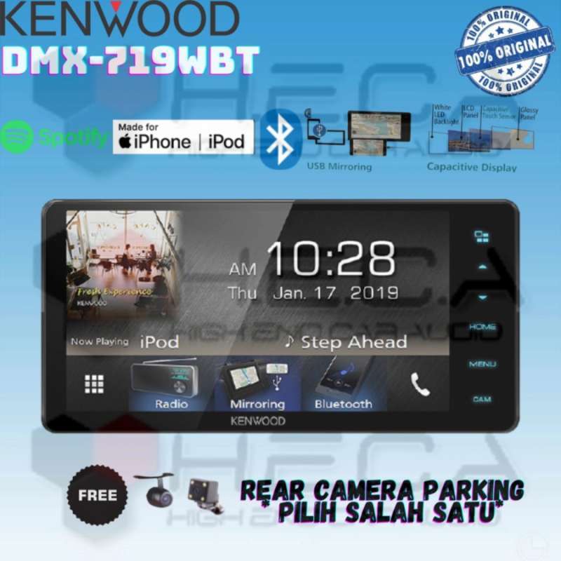 Jual Kenwood Dmx- 719wbt Head Unit Double Din Tape Audio Dmx 719wbt + Cam Di Seller High End Car ...