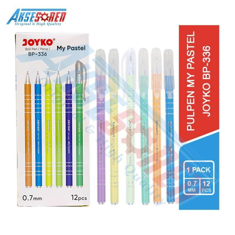 Jual Pulpen My Pastel Joyko BP-336 [1 Pack/12 Pcs] / Ballpoint Pena 1 ...