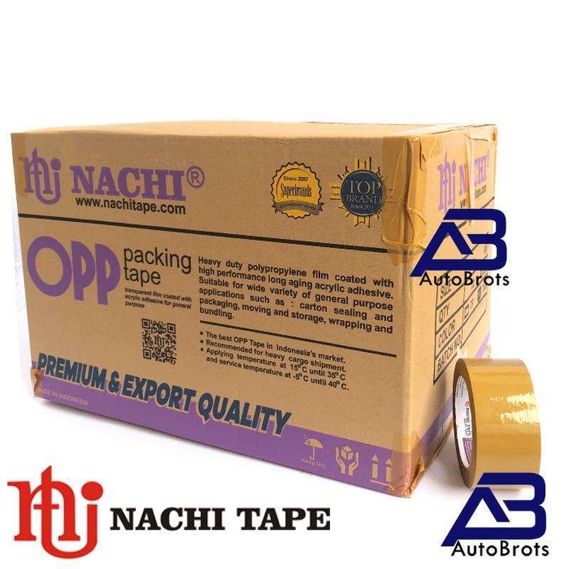 Jual Nachi OPP Tape Lakban Packing Coklat/TAN 2inch (48mm) x 90 Yard di Seller AutoBrots ...