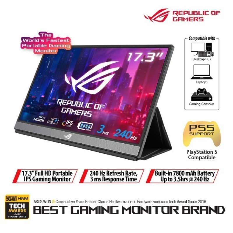 Jual ROG Strix XG17AHPE Portable USB Type-C Gaming Monitor di Seller ...