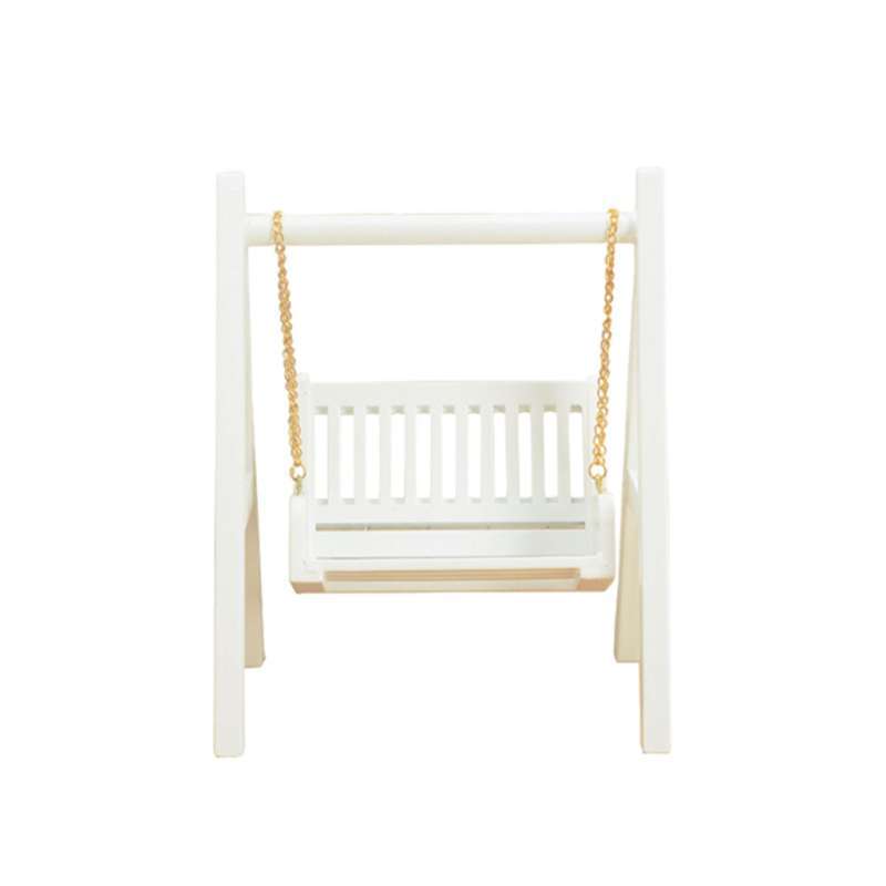 Jual 2x1/12 Scale Mini Wooden Porch Swing Model Scene Patio Dollhouse ...