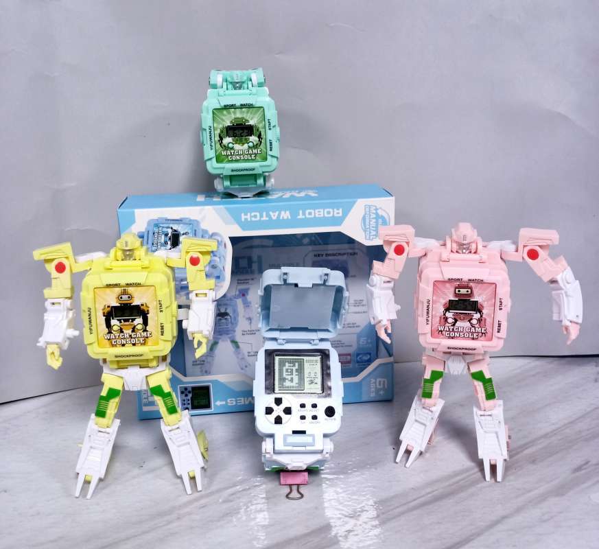 Jual JAM TANGAN ANAK ROBOT MAINAN GAME TETRIS 3 IN 1 LENGKAP BOX 572 ...