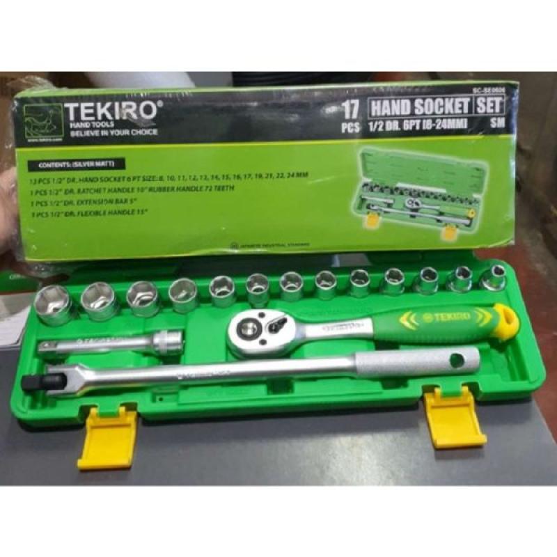 Jual TEKIRO 1/2 DR. SET 6 PT 8 - 24 MM (TB PLASTIK) (SM) 17 PCS / TOOLS ...