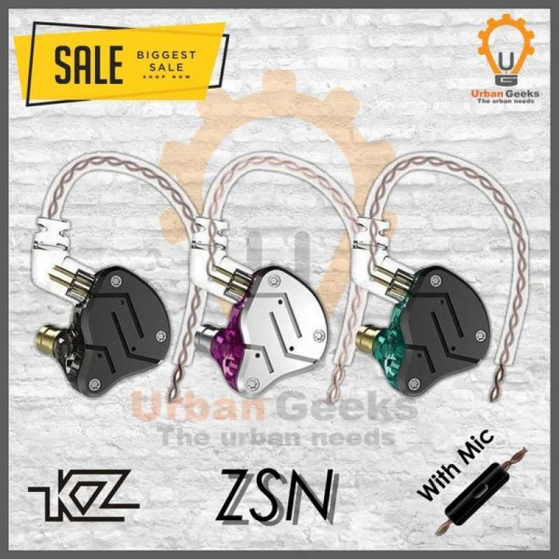 Jual Knowledge Zenith Kz Zsn 1Dd+1Ba Hybrid Hifi In Ear Earphone With ...