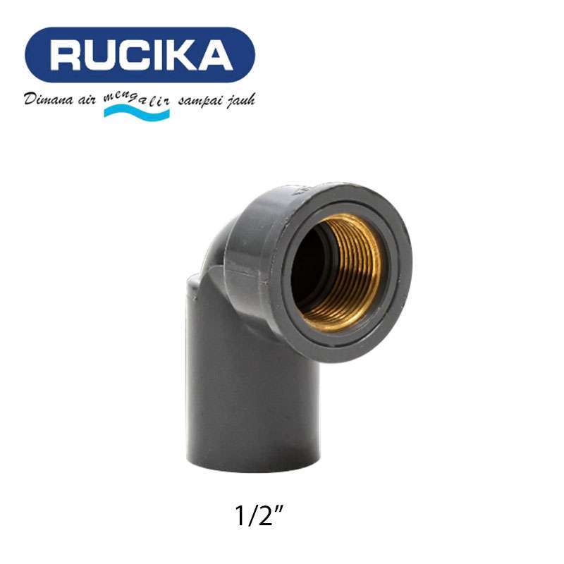 Jual Fitting 90° Faucet Elbow With Metal Insert | Knee Drat Kuningan 1/2 Pvc Aw Rucika Di Seller ...