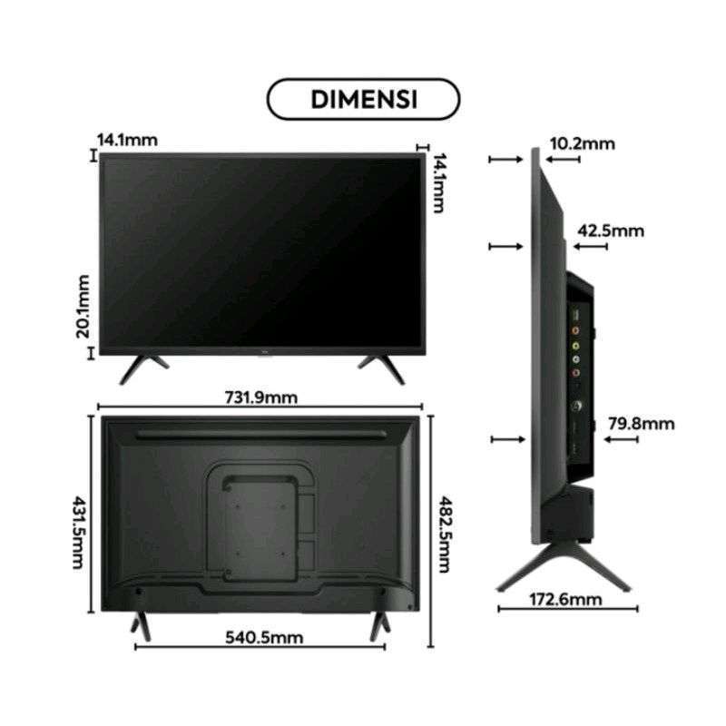 Jual Tcl 32a3 Led Smart Tv [32 Inch]-android Tv/geogle Voice Di Seller ...