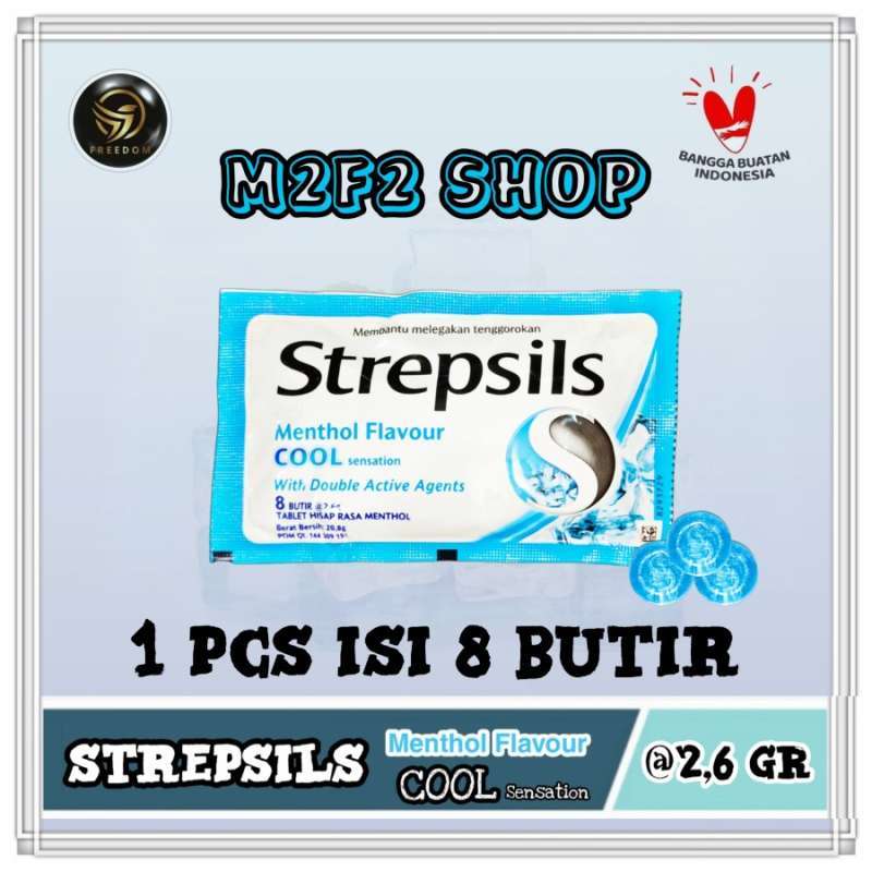 Jual Permen Strepsils Lozenges Cool Menthol | Biru - 20,8 gr (Kemasan ...