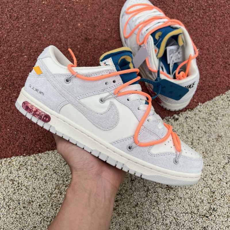 Jual Nike Dunk Low The 50 Grey White Orange Blue Buckle Casual Running ...