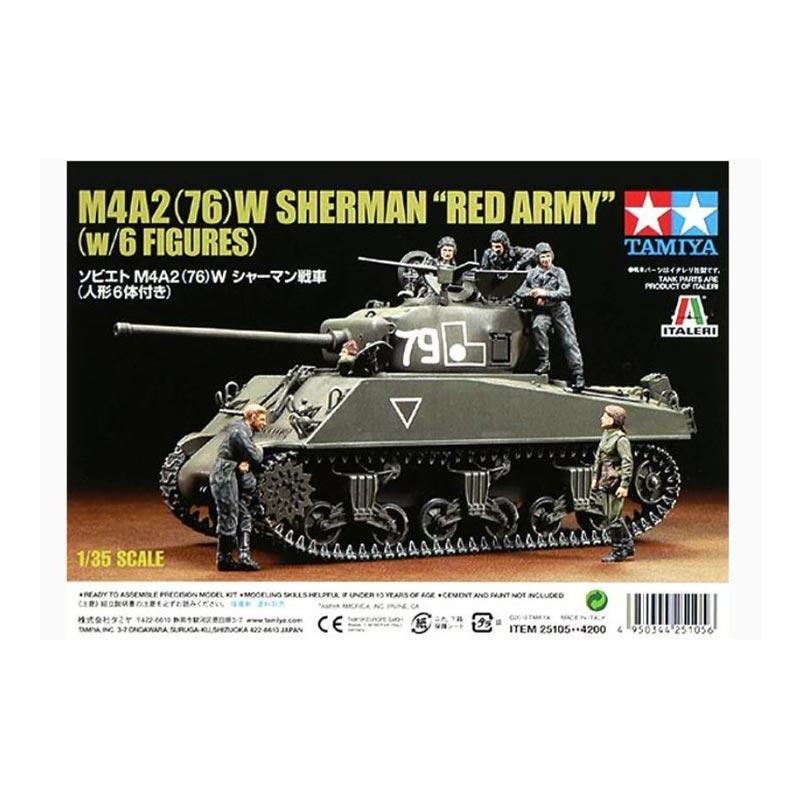 Jual Tamiya M4a2(76)w Sherman Red Army With 6 Figures Model Kit [1:35 ...