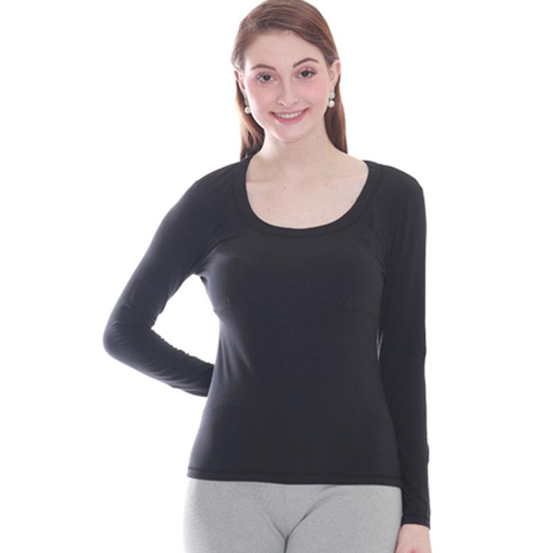 Promo Cynthia Kamisol Kaos Lengan Panjang Wanita - M Black Diskon 70% ...