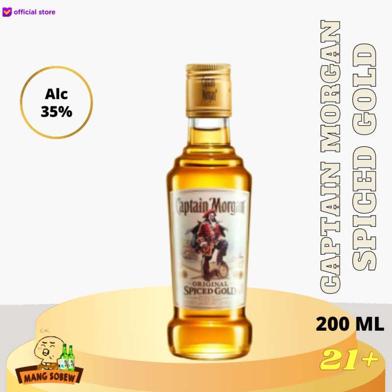 Jual Captain Morgan Spiced Gold Rum 200 ML di Seller MangSobew ...