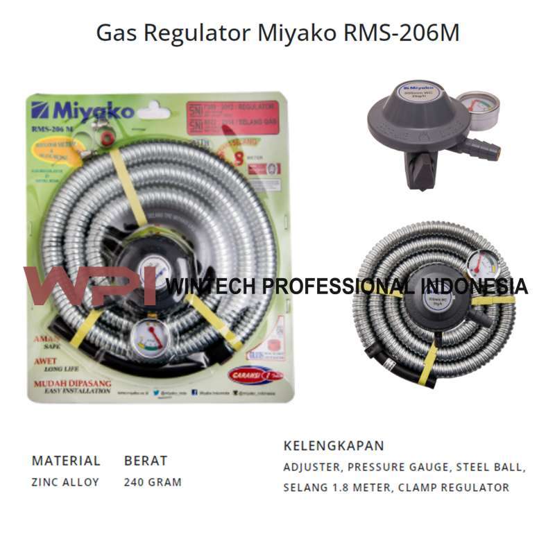 Jual Miyako RMS-206M RMS 206 M Paket Selang Regulator Gas + Meteran ...