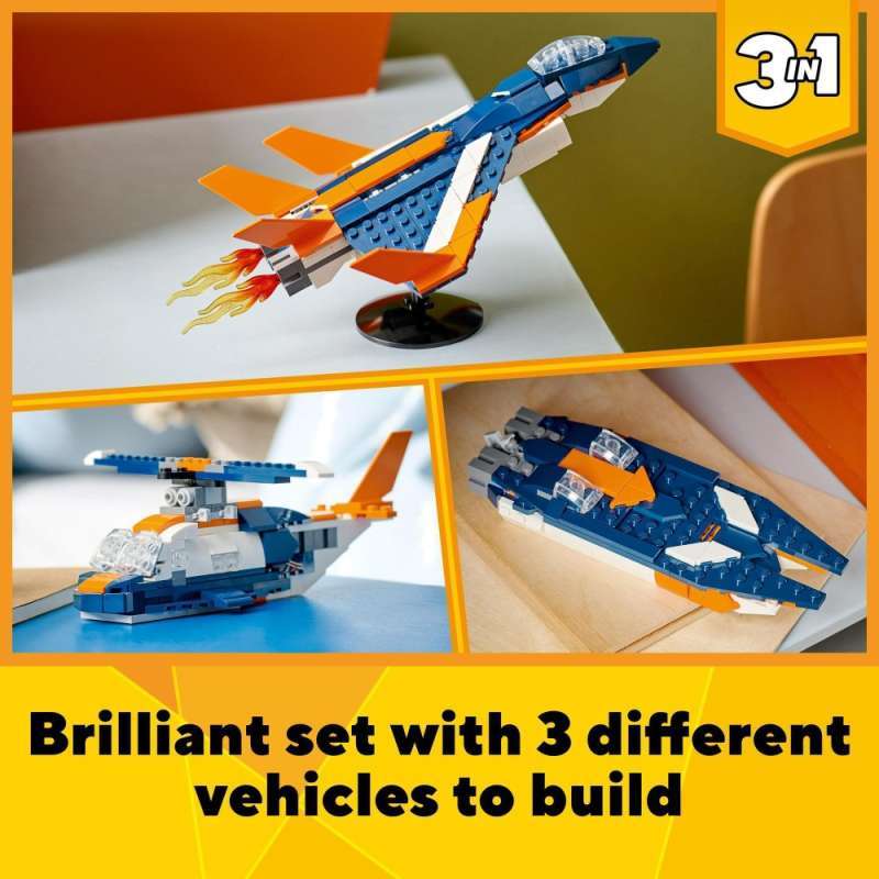 Jual Lego® Creator 31126 3in1 Supersonic Jet 31126 Building Kit (215 ...