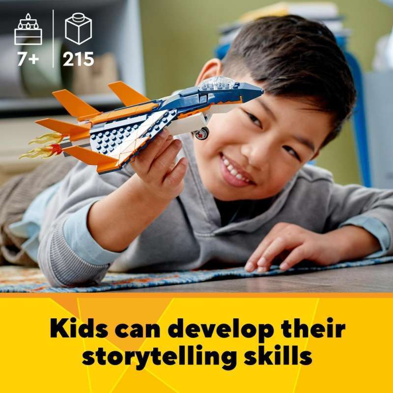 Jual Lego® Creator 31126 3in1 Supersonic Jet 31126 Building Kit (215 ...