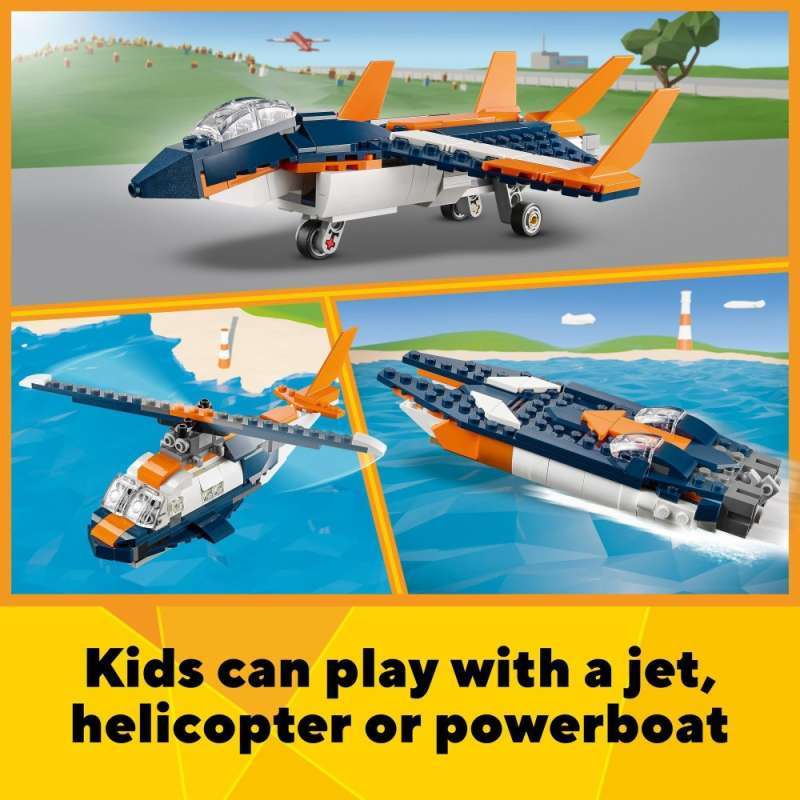Jual Lego® Creator 31126 3in1 Supersonic Jet 31126 Building Kit (215 ...