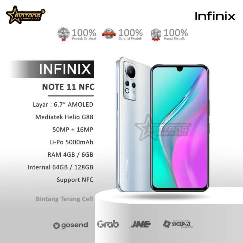 Jual INFINIX NOTE 11 NFC RAM 6/128 GARANSI RESMI di Seller Bintang ...