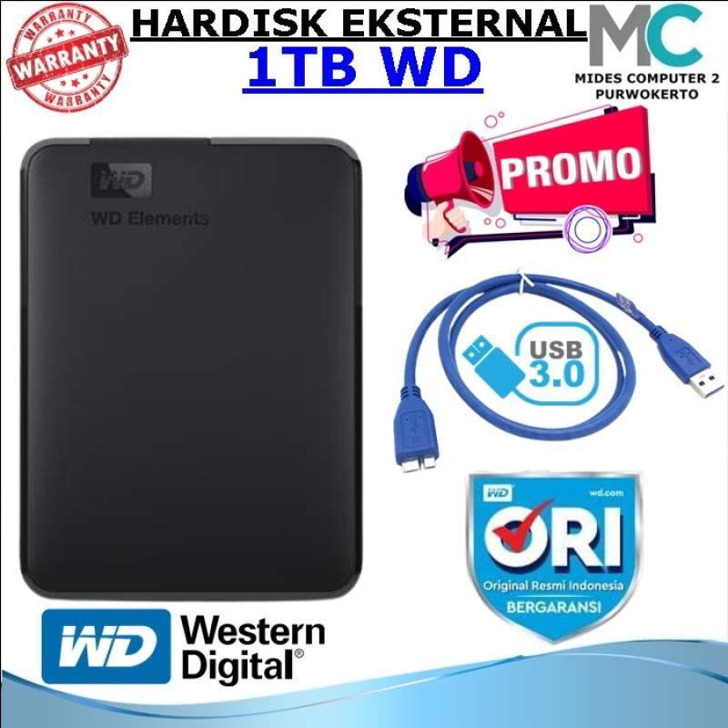Jual Wd Elements Hardisk Eksternal Usb 1 Tb Original Murah - Harga ...