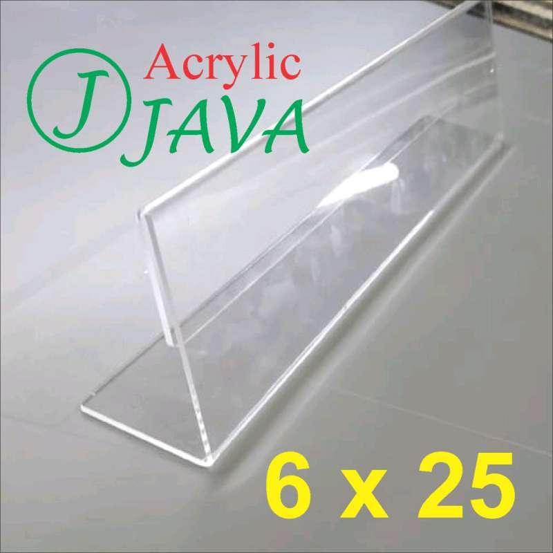Jual Desk Name/acrylic Name Plate/papan Nama Akrilik Meja (6x25) 1 Sisi ...
