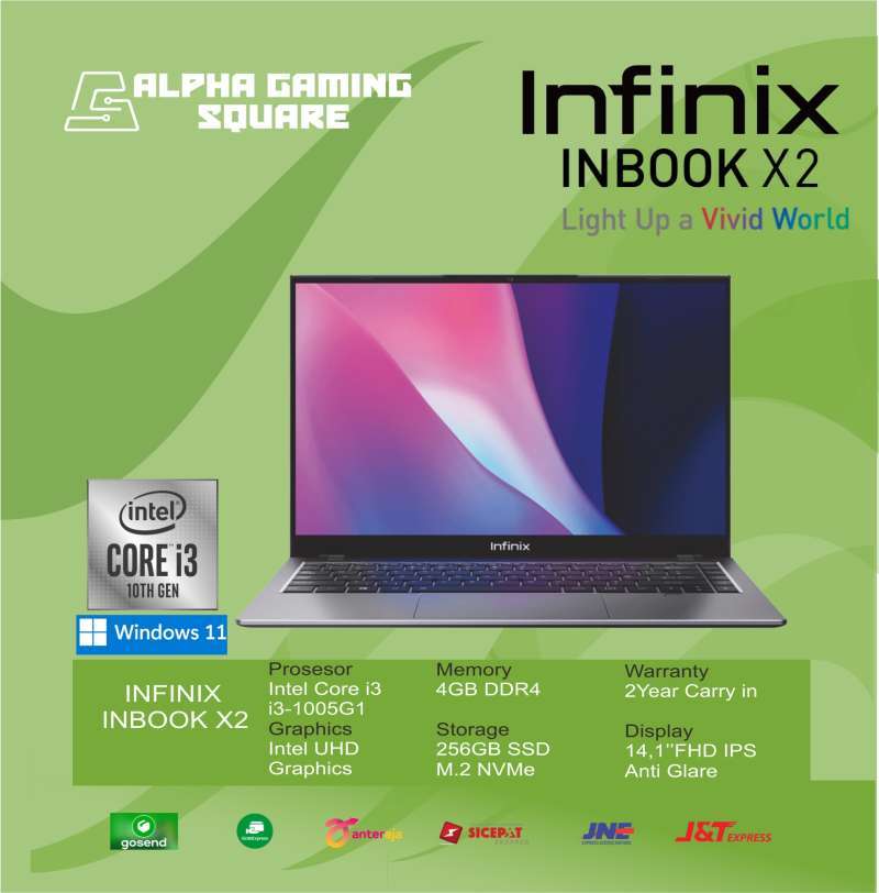Jual INFINIX INBOOK X2 - Core i3-1005G1/4GB/SSD256/14FHS IPS/WIN11 - No ...