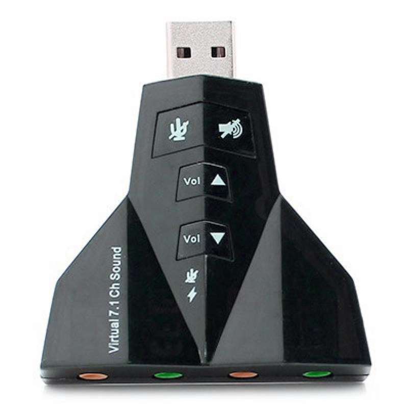 Jual USB 2.0 to Virtual 7.1 Channel Audio Sound Card Adapter with China Chipset - PD-560 Hitam ...