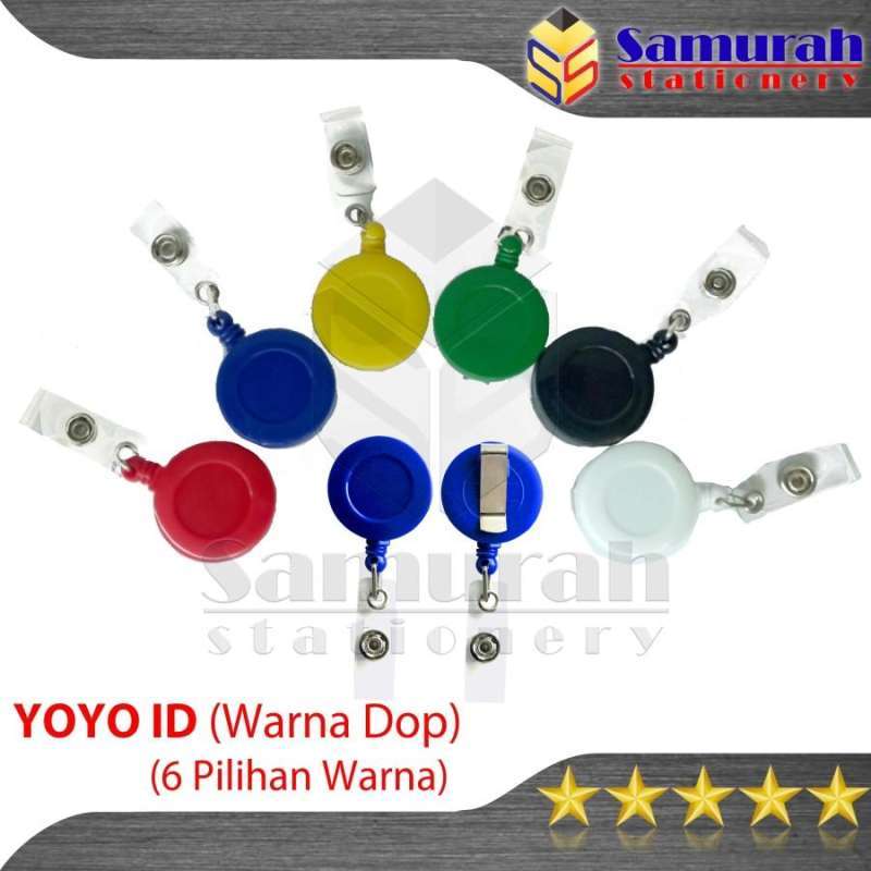 Jual Yoyo ID Card Tarik 6 Warna Dop Polos - Merah / Biru / Kuning ...
