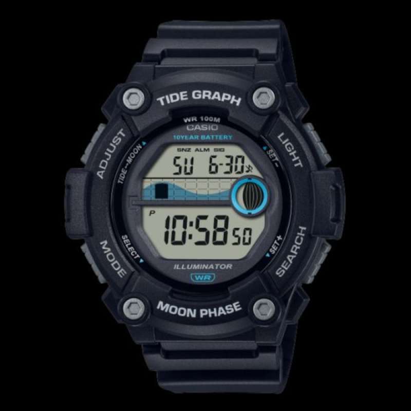 Jual JAM CASIO WS1300H WS-1300H DIGITAL ORIGINAL BERGARANSI - Hitam di ...