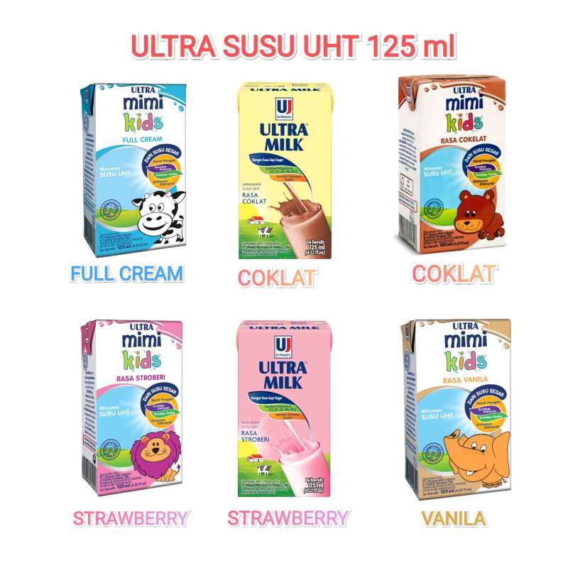 Promo Ultra Mimi Susu Uht / Ultra Milk Susu Uht 125 Ml Per Karton Isi ...
