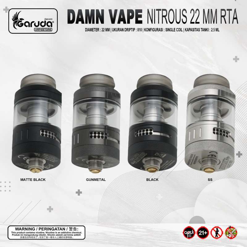 Jual Nitrous RTA by Damn Vape 100% Authentic di Seller Garuda Vape ...
