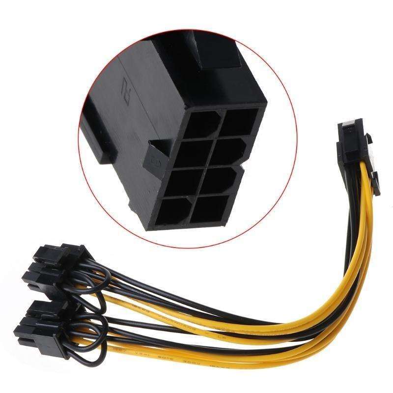 Jual KABEL PCIE EXTENDER 8 PIN TO DUAL 6+2 FEMALE TO DUAL MALE di ...