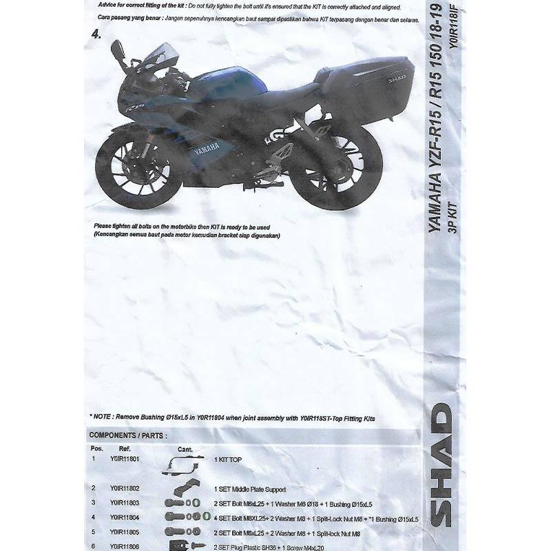 Jual Shad Side Bracket Box 3p Yamaha R15 [tahun 2014 - 2019] Di Seller ...