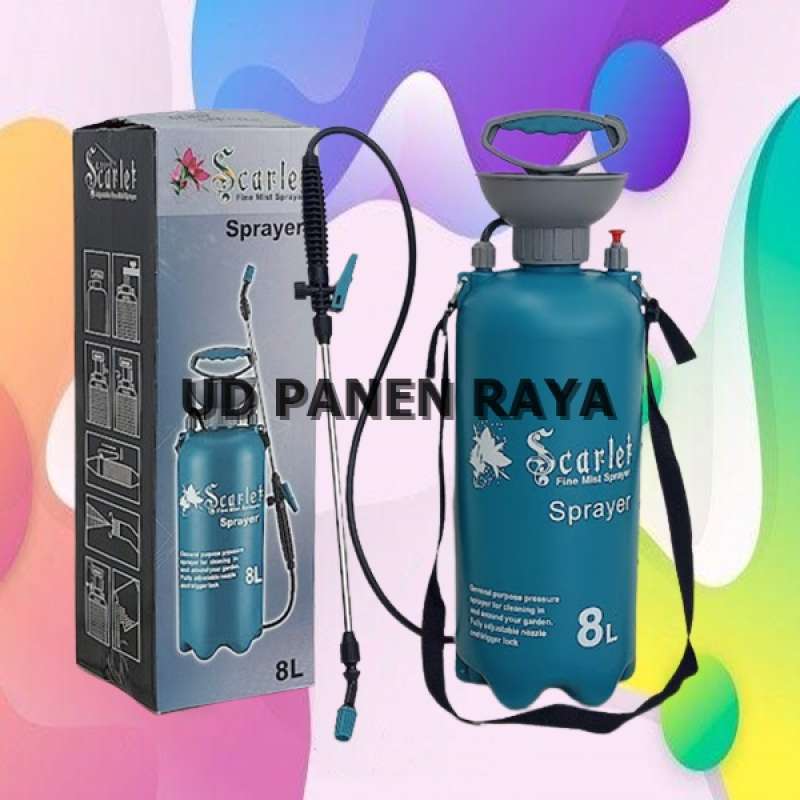 Jual Tangki Semprot Pressure Sprayer 8 liter SCARLET Alat Semprot Pompa ...