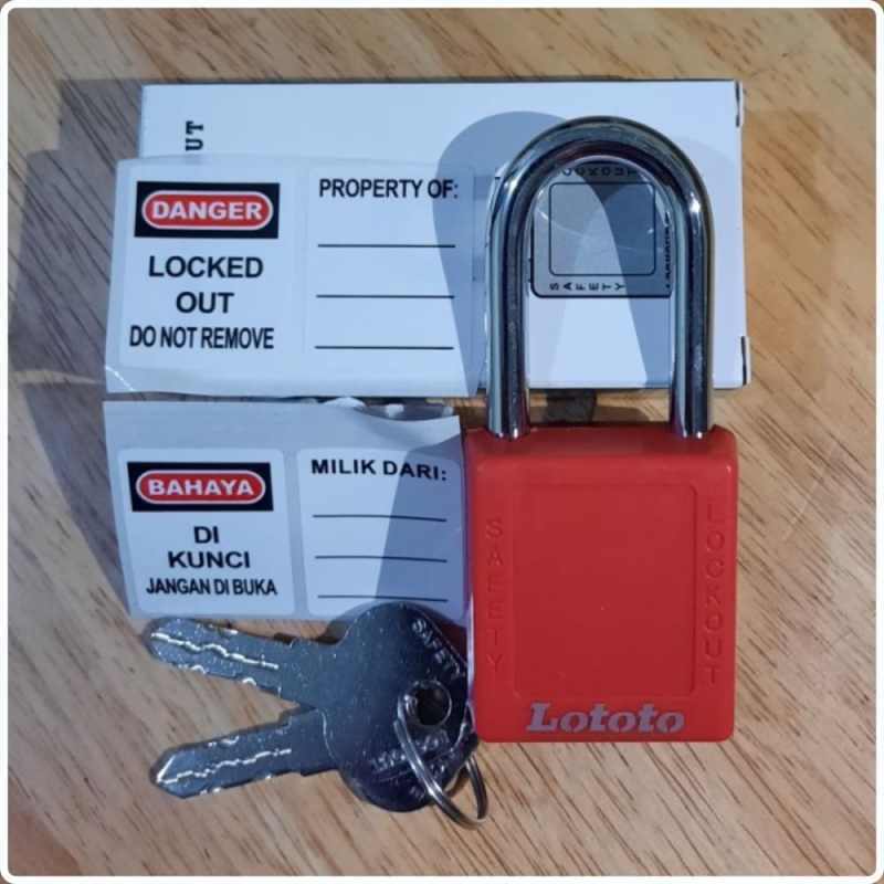 Jual Lototo L410 Red, Gembok Safety Loto Padlock Safety Lockout Tagout ...
