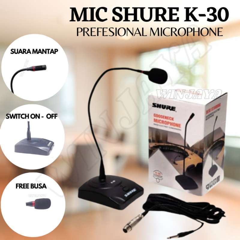 Jual MIC MEJA SHURE MIC RAPAT MICROPHONE MIMBAR SHURE MIC RAPAT di ...