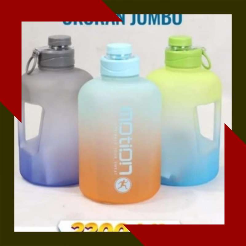 Promo Botol Minum 2 Liter Viral Botol Air Tempat Air Botol Pelangi ...