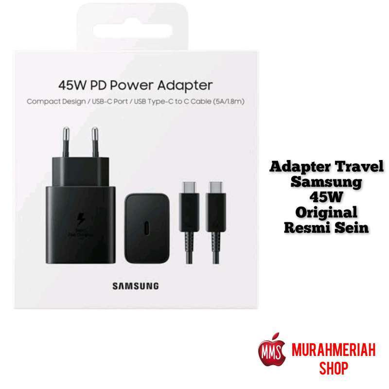 Promo Samsung Charger Travel Adapter [45 W/ Fast Cable Type C ] + Cable ...