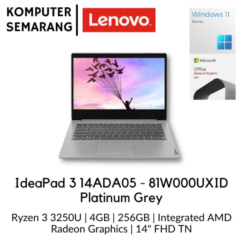 Jual Lenovo IdeaPad 3 14ADA05 - UXID / UYID [Ryzen 3 3250U/4GB/256GB/ Integrated AMD Radeon ...
