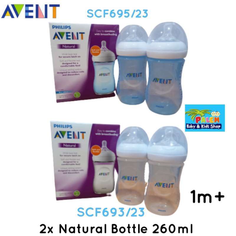 Jual PHILIPS AVENT Natural botol isi 2/260ml Biru putih. di Seller Palem baby and kids shop ...