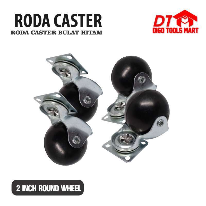 Jual Roda Kursi Bulat Hidup 2 Inci Roda Caster Roda Karet 4 Pcs 50mm di ...